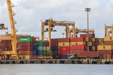 Truck Carrying Container Enters Jaya Container Editorial Stock Photo ...