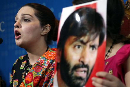Mishaal Malik Wife Proindependence Kashmir Leader Editorial Stock Photo ...