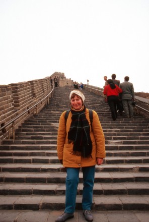 Tourists On Chinese Wall China 1998 Editorial Stock Photo - Stock Image ...