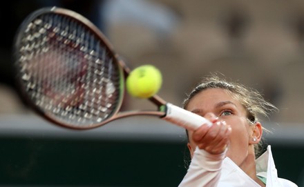Simona Halep Romania Hits Forehand Her Editorial Stock Photo - Stock ...