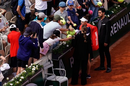 Stefanos Tsitsipas Greece Celebrates After Beating Editorial Stock ...