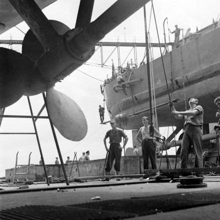 Crewmen Working On Ship During World Editorial Stock Photo - Stock ...