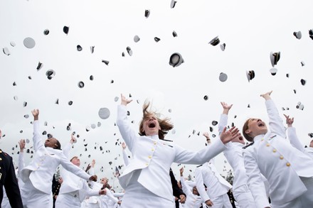 United States Naval Academy Graduates Celebrate Editorial Stock Photo ...