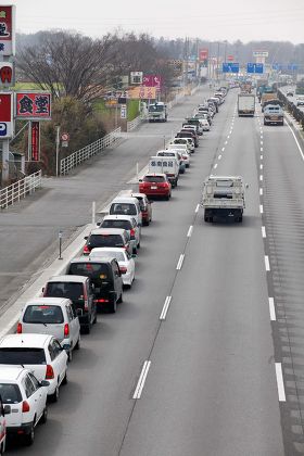 Long Queue Cars Waiting Fuel Petrol Editorial Stock Photo - Stock Image ...