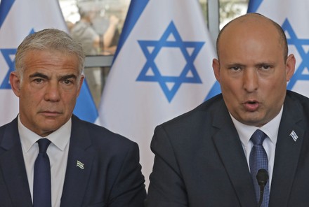 Israeli Prime Minister Naftali Bennett R Editorial Stock Photo - Stock ...