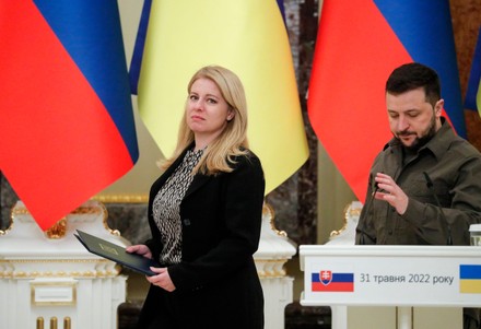 Slovakian President Zuzana Caputova Speaks During Editorial Stock Photo ...