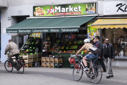 Late Shop On Allee Berlinprenzlauer Berglatenight Editorial Stock Photo ...