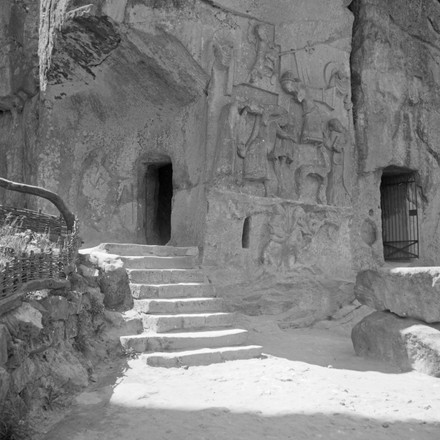 Relief Entrance Externsteine Rock Formation Near Editorial Stock Photo ...