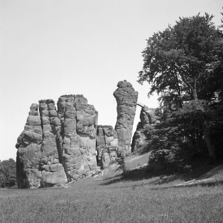 Externsteine Rock Formation Near Horn Teutoburg Editorial Stock Photo ...