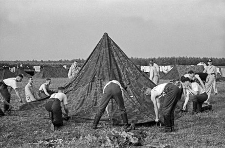 Recruits German Luftwaffe Bringing Tent Their Editorial Stock Photo ...
