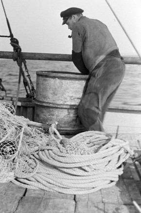 Deep Sea Fisherman Working On Deck Editorial Stock Photo - Stock Image ...