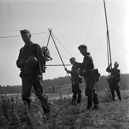 Arranging Telephone Wire By Soldiers Signal Editorial Stock Photo ...
