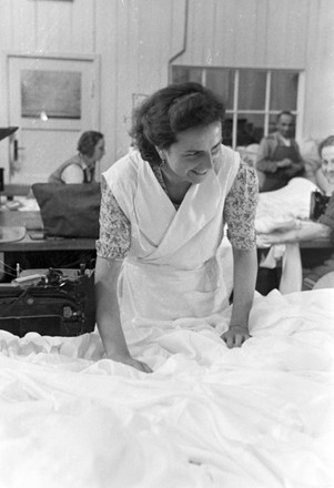 Female Worker Parachute Sewing Factory Germany Editorial Stock Photo ...