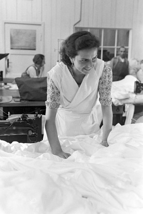 Female Worker Parachute Sewing Factory Germany Editorial Stock Photo ...