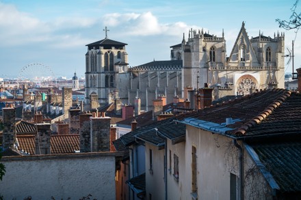 View Hill Forviere Lyons Romanesque Saintjean Editorial Stock Photo ...