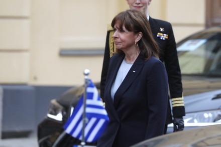 Greek President Katerina Sakellaropoulou Arrives Meeting Editorial ...