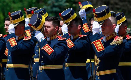Romanian Honor Guard Soldiers Pay Respect Editorial Stock Photo - Stock ...