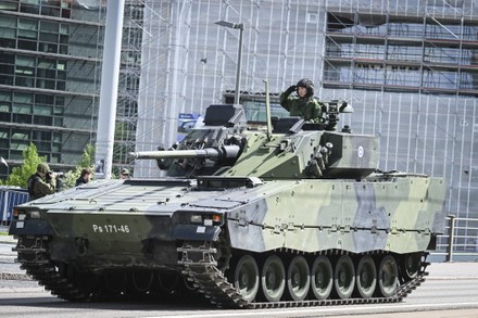 Soldier Salutes Atop Tank During Parade Editorial Stock Photo - Stock ...