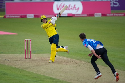 Tom Prest Hampshire Batting During Vitality Editorial Stock Photo ...