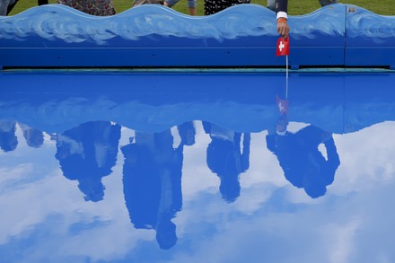 Visitor Checks Depth Water Jump During Editorial Stock Photo - Stock ...