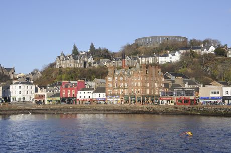 Seafront Mccaigs Tower Oban Scotland Britain Editorial Stock Photo ...