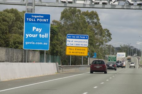 Pay Toll Point On Motorway Queensland Editorial Stock Photo - Stock ...