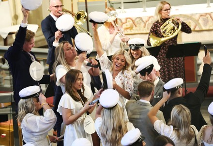 Happy Students During Fridays Graduation Swedish Editorial Stock Photo ...