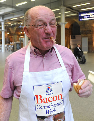 Oz Clarke launching 'Bacon Connosisseurs Week' St Pancras Station ...