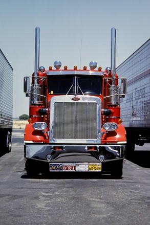 Us Truck Red Peterbilt Brand On Editorial Stock Photo - Stock Image ...