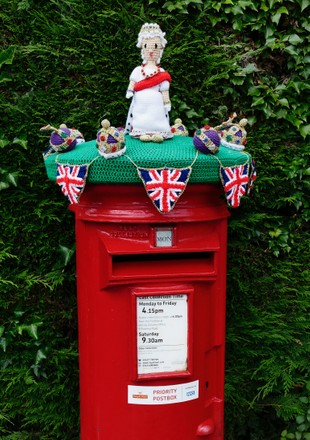Post Box Topper Has Been Knitted Editorial Stock Photo - Stock Image ...