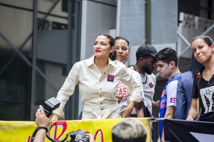 Congresswoman Alexandria Ocasio Cortez Seen During Editorial Stock ...