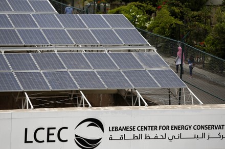 Solar Panels Seen Over Beirut River Editorial Stock Photo - Stock Image ...