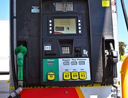 Todays Current Gasoline Diesel Fuel Prices Editorial Stock Photo ...