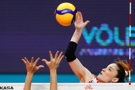 Tugba Senoglu Turkey Spikes During Fivb Editorial Stock Photo - Stock ...