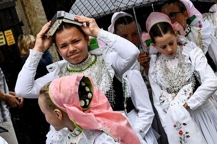Sorbian Girl Wearing Traditional Costume Uses Editorial Stock Photo ...