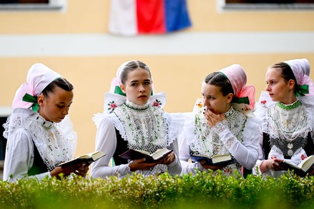 Sorbian Girl Wearing Traditional Costume Uses Editorial Stock Photo ...