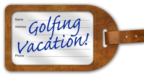Luggage Label Golfing Vacation Editorial Stock Photo - Stock Image ...