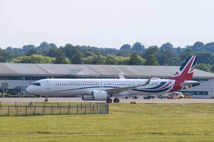 Uk Government Vip Aircraft Lands Raf Editorial Stock Photo - Stock ...