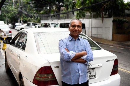 Uber Driver Poses Portrait His Car Editorial Stock Photo - Stock Image ...