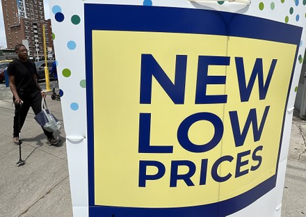Supermarket Advertises New Low Prices On Editorial Stock Photo - Stock ...