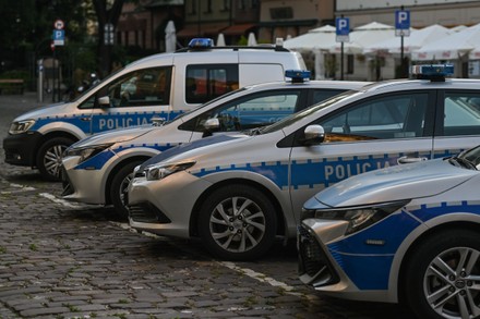 Parked Police Cars Outside Police Station Editorial Stock Photo - Stock ...