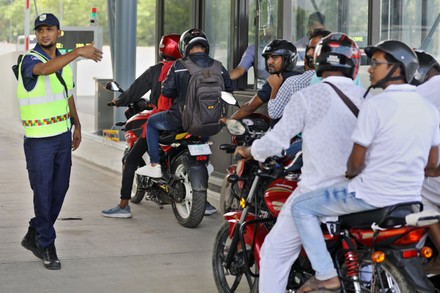 People On Motorcycles Queue Pay Toll Editorial Stock Photo - Stock ...