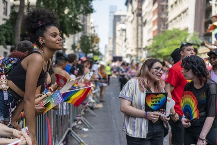 Spectators During Annual Pride Parade New Editorial Stock Photo - Stock ...