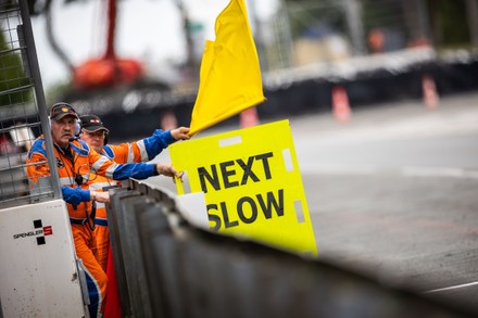 Yellow Flag Drapeau Jaune Slow Zone Editorial Stock Photo - Stock Image ...