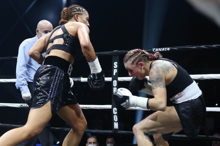 Estelle Mossellyyoka Emma Gongora During Boxing Editorial Stock Photo ...