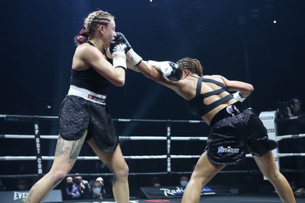 Estelle Mossellyyoka Emma Gongora During Boxing Editorial Stock Photo ...
