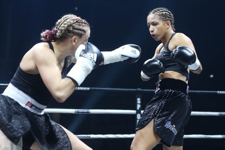Estelle Mossellyyoka Emma Gongora During Boxing Editorial Stock Photo ...