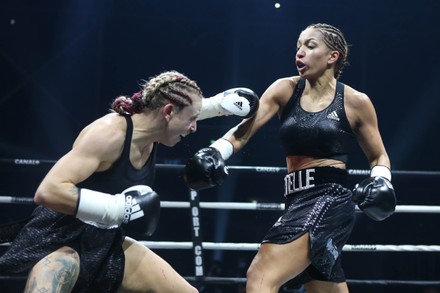 Estelle Mossellyyoka Emma Gongora During Boxing Editorial Stock Photo ...