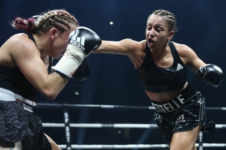 Estelle Mossellyyoka Emma Gongora During Boxing Editorial Stock Photo ...