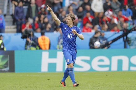 Luka Modric Cro Scored Goal Celebrated Editorial Stock Photo - Stock ...